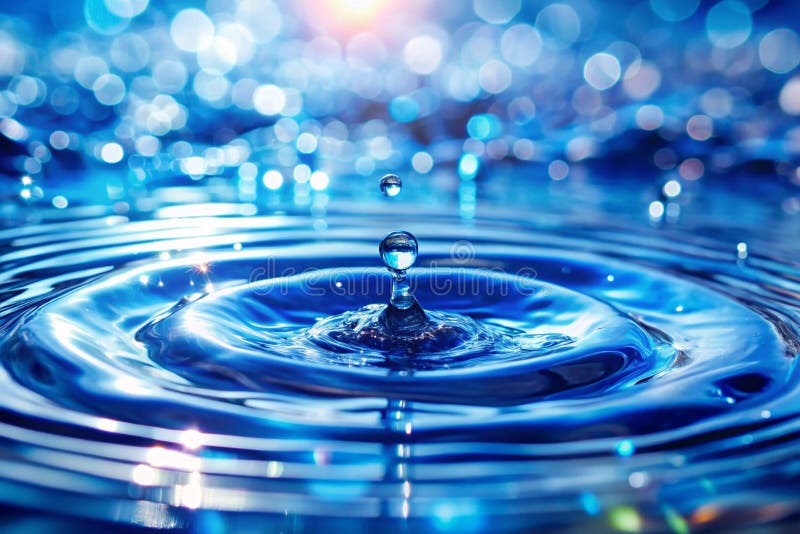 Ripples in Clear Blue Water Stock Illustration - Illustration of ...