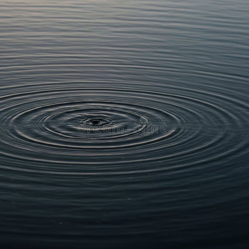 Ripples Expand Outward in a Concentric Pattern on a Calm Body of Water ...
