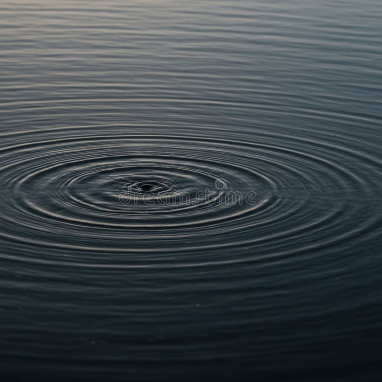 Ripples Expand Outward in a Concentric Pattern on a Calm Body of Water ...