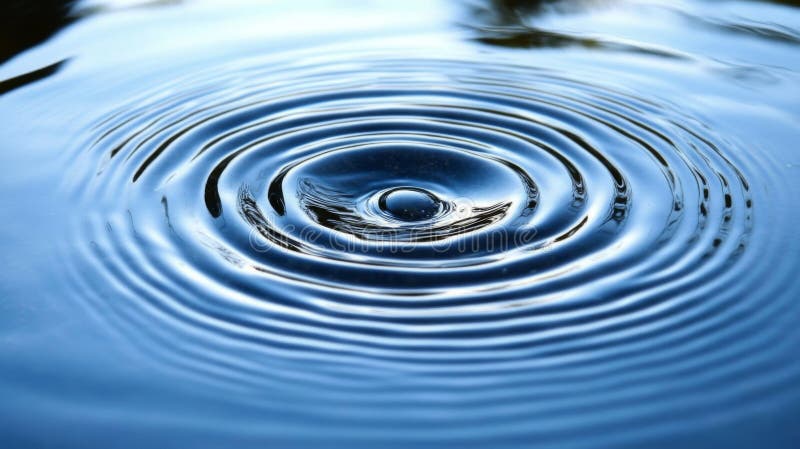 Ripples Expanding Outward from a Water Drop Stock Illustration ...