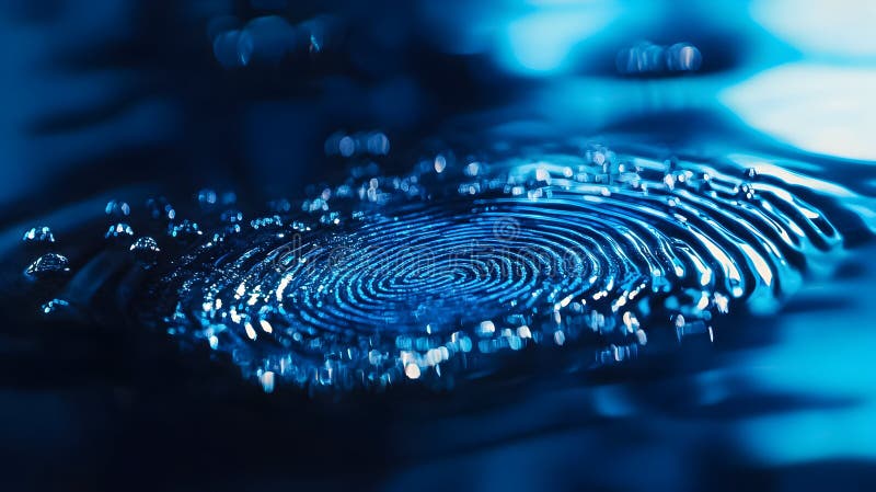 Ripples Form on Clear Water with a Fingerprint Pattern, Showcasing a ...