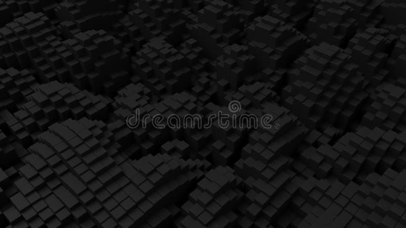Ripples on Grid of Black Blocks Abstract Background. Loop of Waves of ...