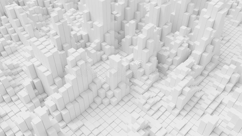 Ripples on Grid of White Blocks Abstract Background. Loop of Waves of ...