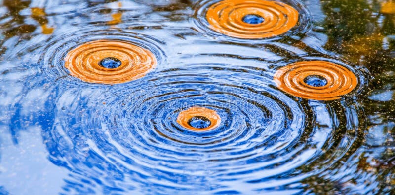 Ripples are Image by Raindrops on a Wet Surface in a Quiet Urban ...