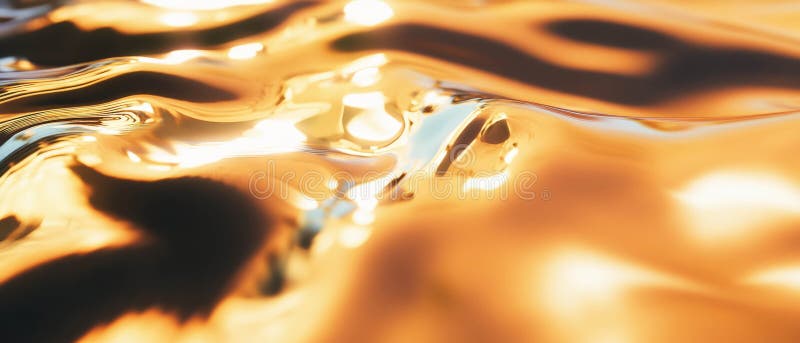 Ripples of Light and Shadow Creating Depth and Dimension Under Warm ...