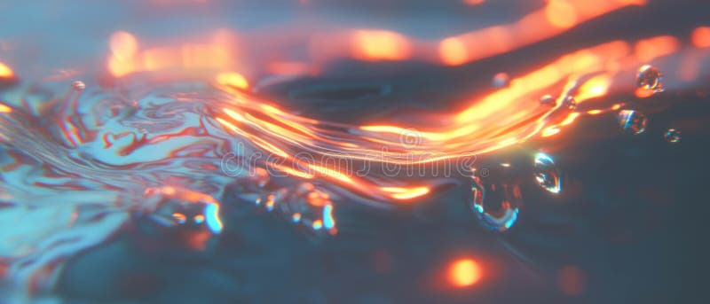 Ripples and Raindrops Create Mesmerizing Patterns on Water Surface in ...