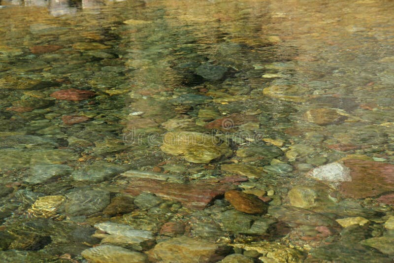 Ripples And Reflections In A Pebbled Stream Stock Image - Image of ...