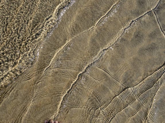 Ripples on the Surface of the Water on the Beach. Stock Image - Image ...