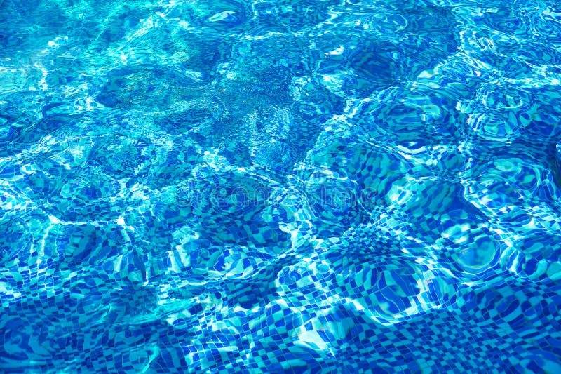 Ripples on the Water in a Pool with a Mosaic Bottom. Stock Photo ...