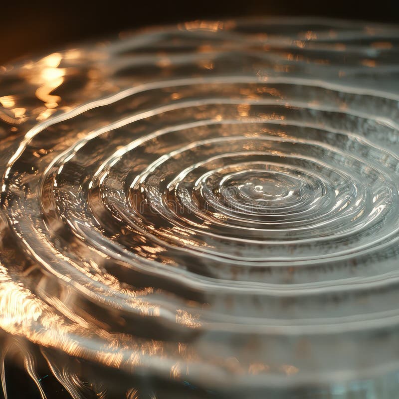Ripples on Water Surface Creating Calming Aesthetic Effects Stock Photo ...