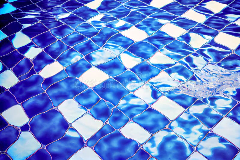 Ripples of Water on the Surface of the Pool. 3d Illustration Stock ...
