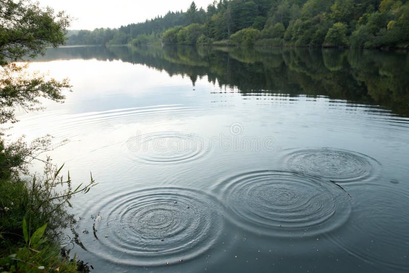 Ripples in the Water Surface of a Reservoir Stock Illustration ...
