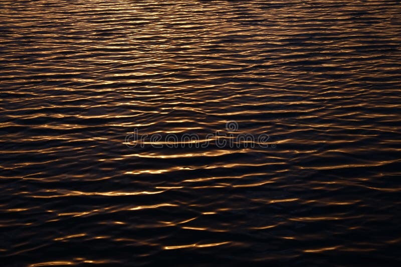 Ripples on Water Surface during Sunset Stock Image - Image of marine ...