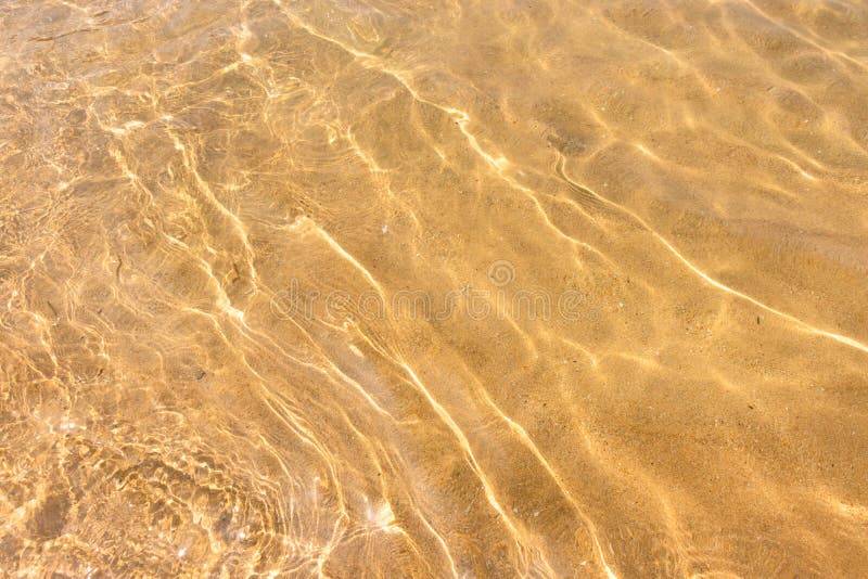 Ripples of Water Waves Reflecting Texture on a Sandy Beach Stock Image ...