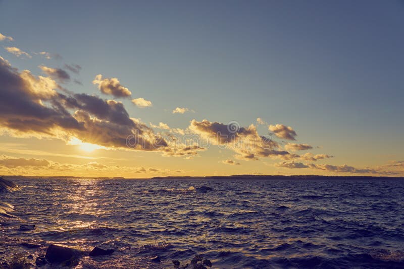 Ripples from the Waves on the Surface of the Water on the Lake at ...