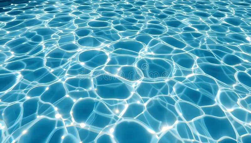 Rippling Blue Elegance: Abstract Pool Water Texture with Light ...