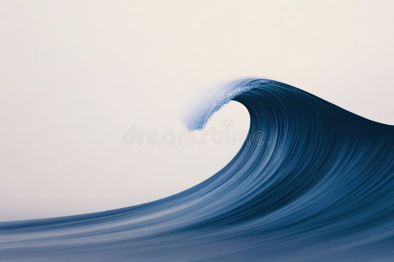 Rippling Blue: a Mesmerizing Wave Background Stock Illustration ...