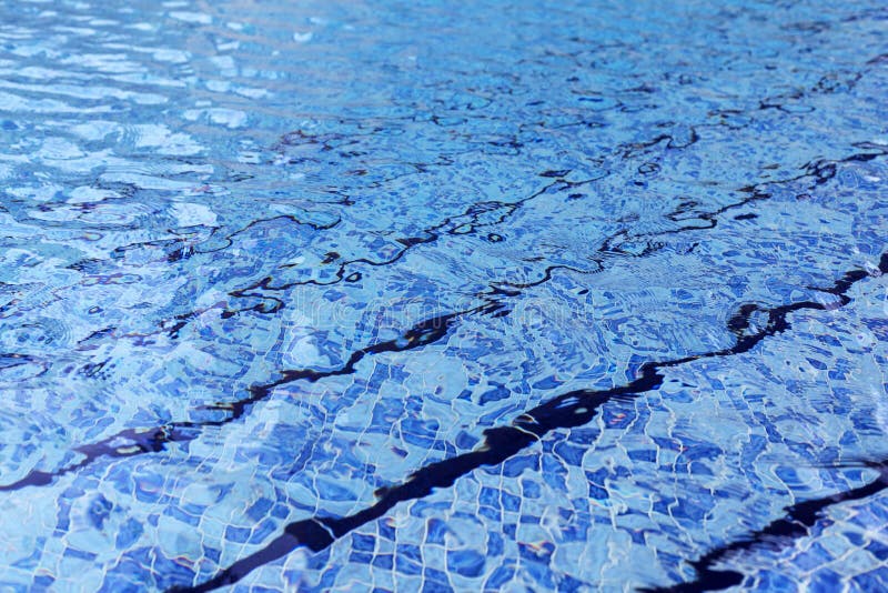 Rippling Blue Surface of Outdoors Swimming Pool. Abstract Photo ...