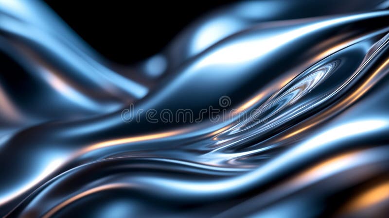 Rippling Metallic Surface Reflecting Light in a Dark Environment ...