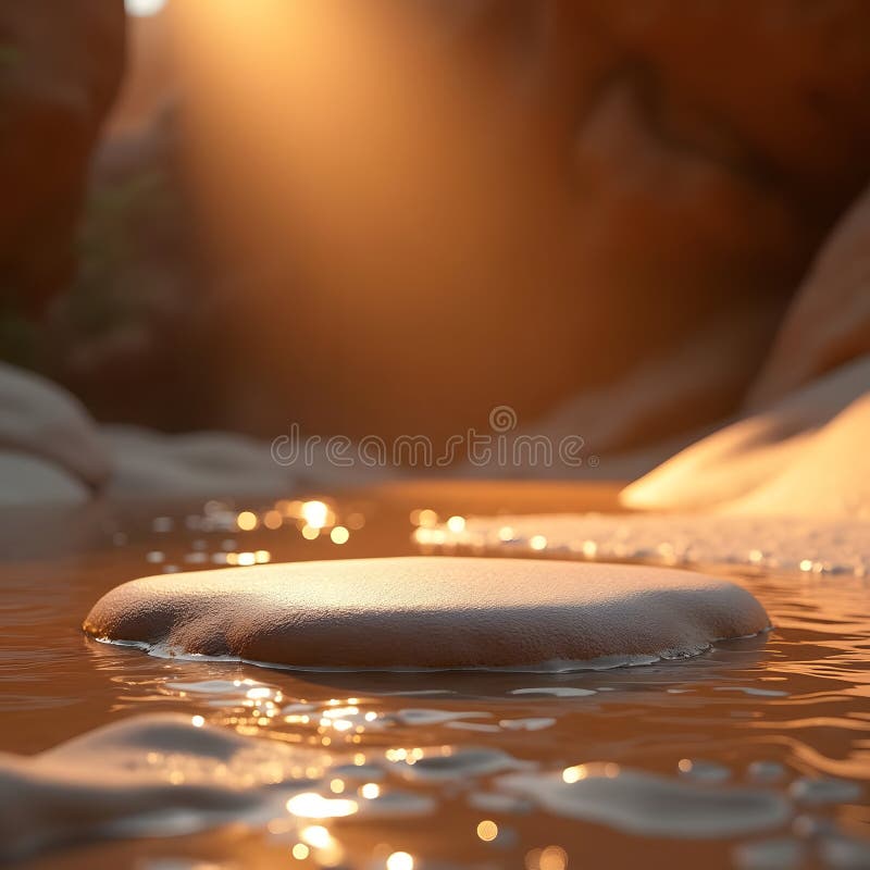 Rippling Reflections: Smooth Sandstone Base with Hyper-Realistic Depth ...