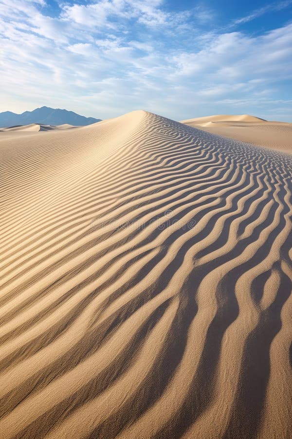 Rippling Sand Dunes Creating Natural Patterns Stock Illustration ...