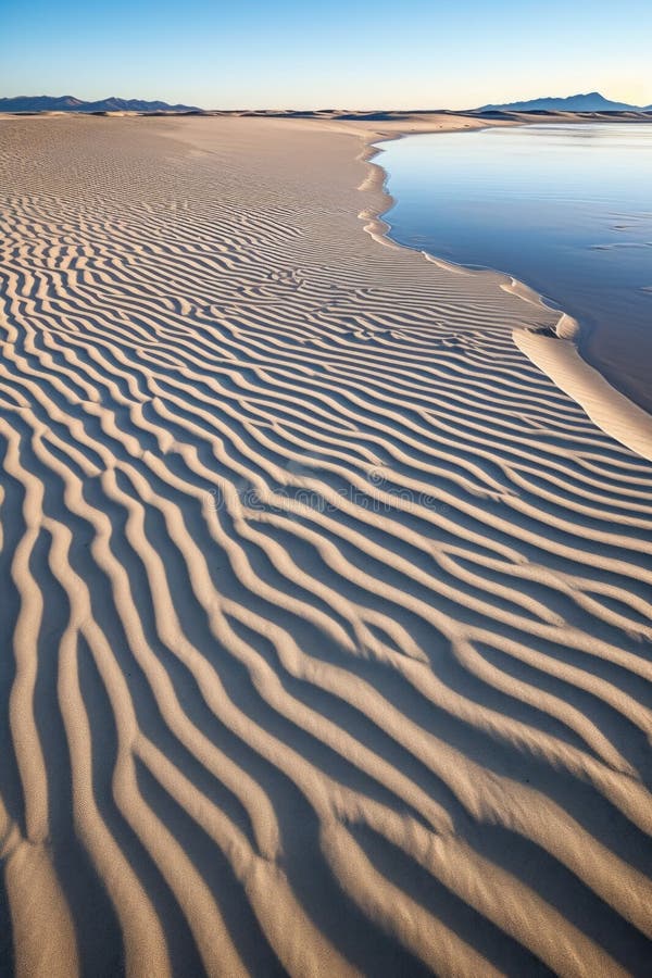 Rippling Sand Dunes Creating Natural Patterns Stock Photo - Image of ...