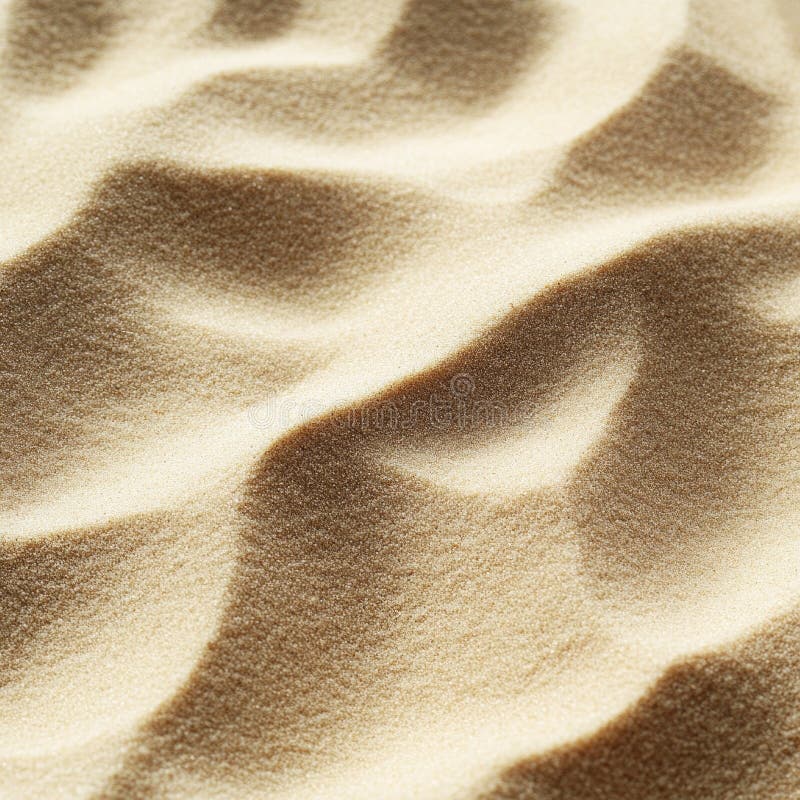 Rippling Sand Dunes with Soft Shadows in Desert Landscape Stock Image ...