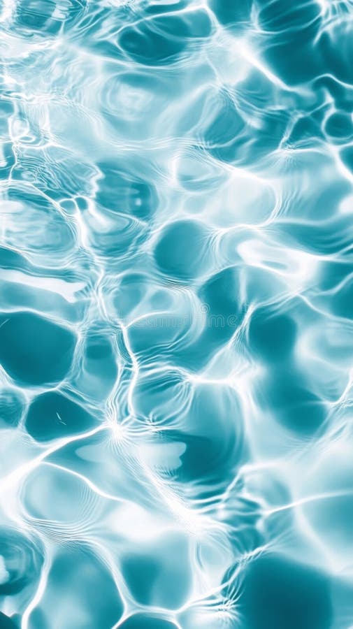 Rippling Turquoise Water Patterns in Serene Light Reflection Stock ...