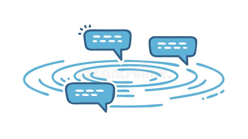 Rippling Water Chat Bubbles for Flowing Conversations, Vector Design ...