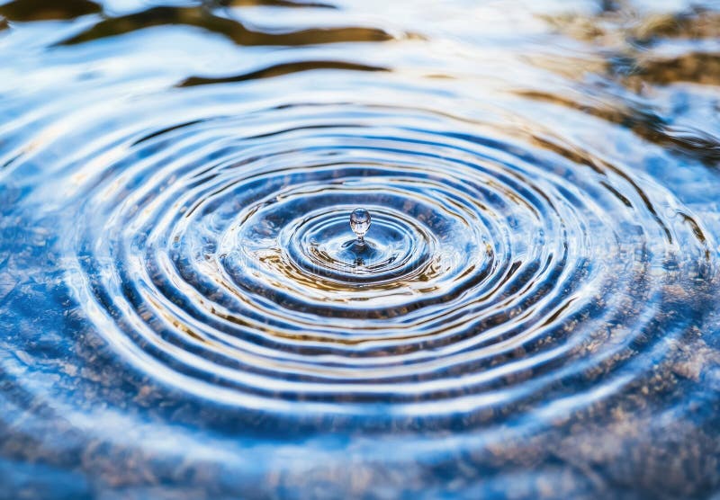Rippling water droplet stock illustration. Illustration of rippling ...