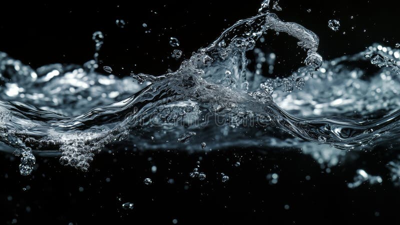 Rippling Water Showcasing Dynamic Movement Against a Dark Background ...