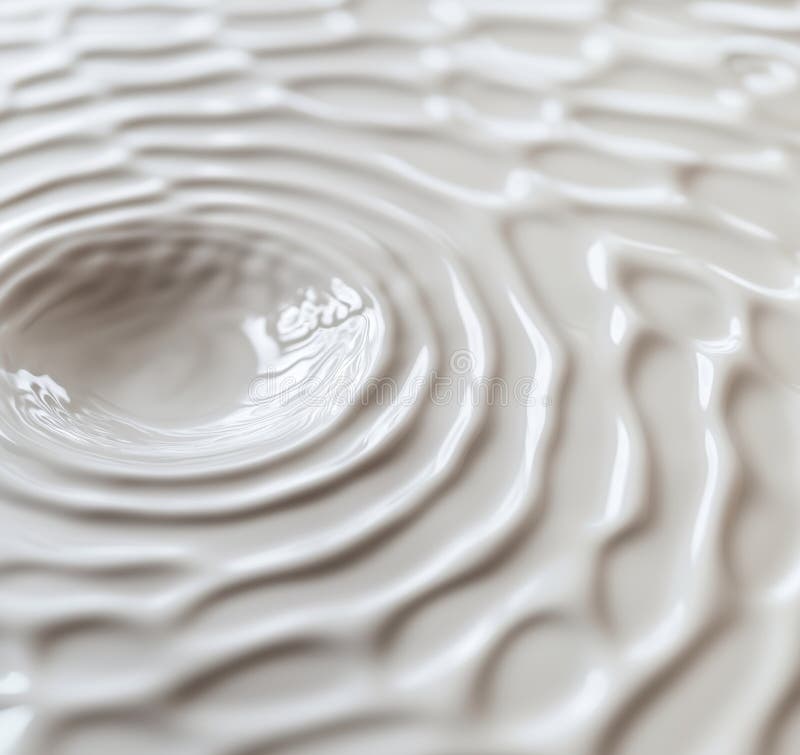 Rippling Water Surface with Circular Waves and Reflections, Close-Up ...