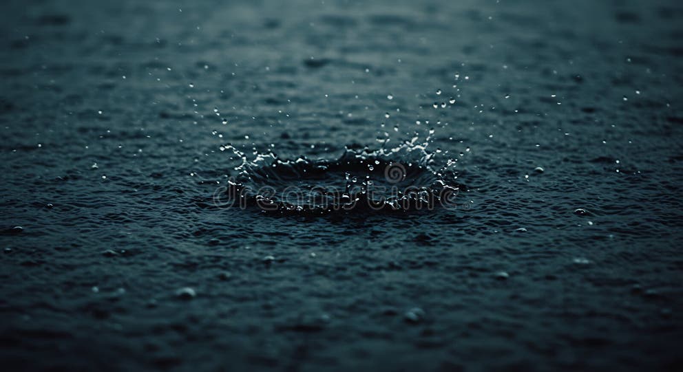 Rippling Water Surface with a Dynamic Splash Caused by a Single Droplet ...