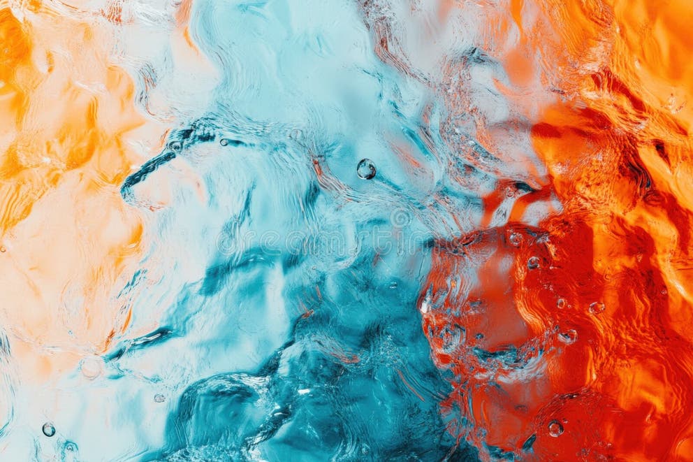 Rippling Water Surface with Light Reflections Creating Abstract ...