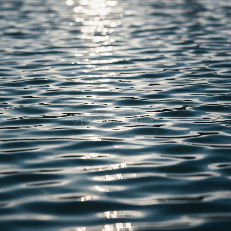 Rippling Water Surface Reflecting Sunlight, Creating Shimmering ...