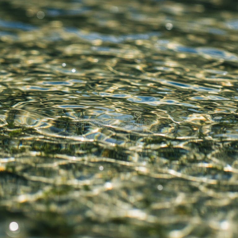 Rippling Water Surface Shimmering Under Sunlight, Creating Wavy ...