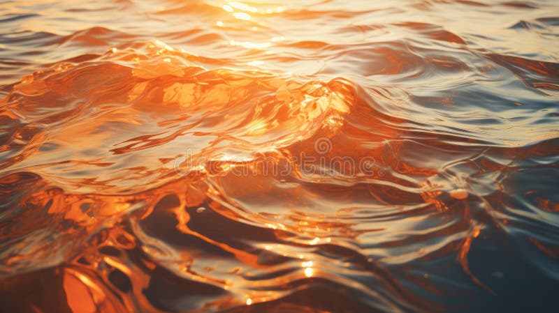 Rippling Water Surface and Sun Reflections - AI Generated Stock ...