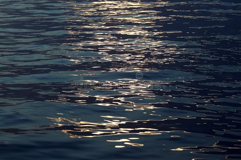 Rippling Water Surface with Sunlight Reflection. Stock Image - Image of ...