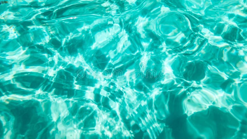 Close-up Abstract View of Swimming Pool Water and Light Refraction on a ...
