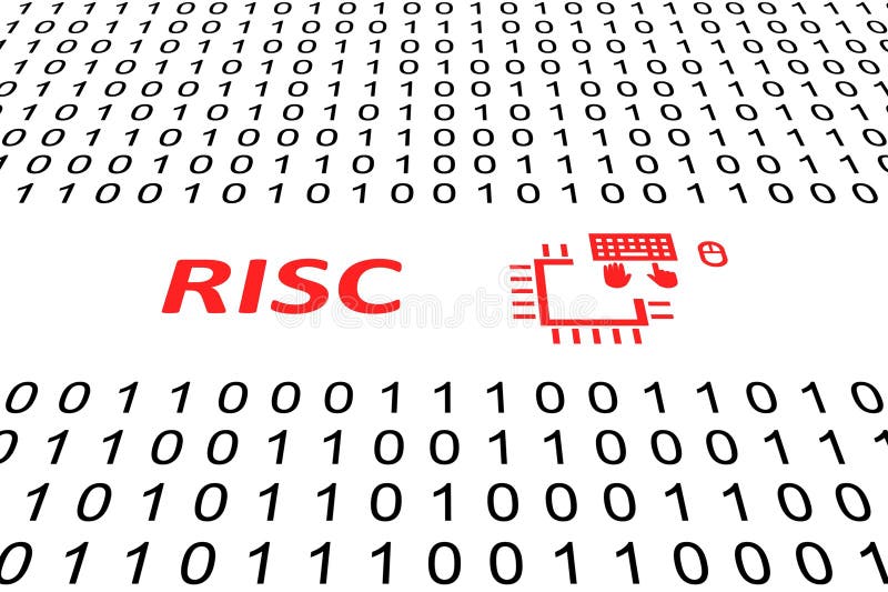 RISC Concept Binary Code 3d Stock Illustration - Illustration of ...