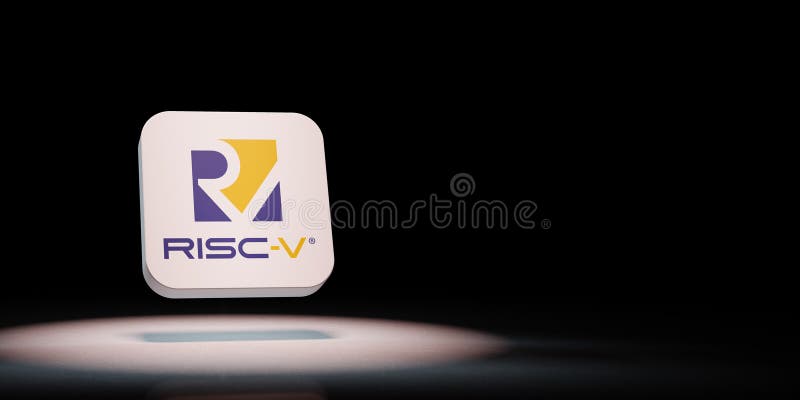RISC-V, or Risc 5, App Icon Spotlighted on Black Background Editorial ...