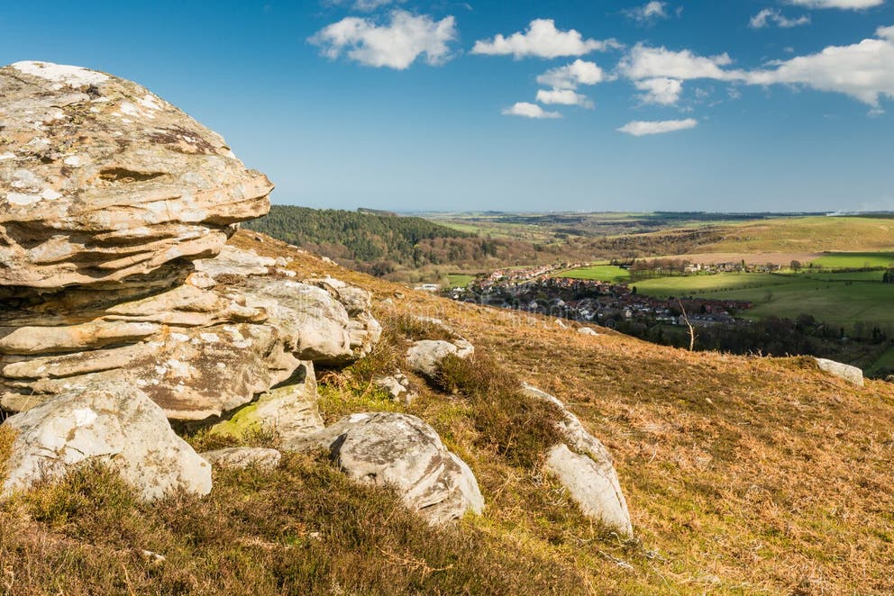 Riscos sobre Rothbury foto de archivo. Imagen de inglaterra - 40045952