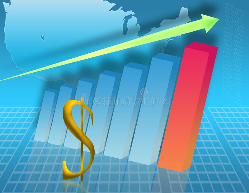 Rise in the dollar (03) stock illustration. Illustration of diagram ...