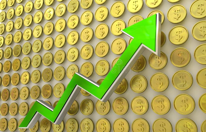 Rise of the dollar stock photo. Image of growing, banking - 42043268