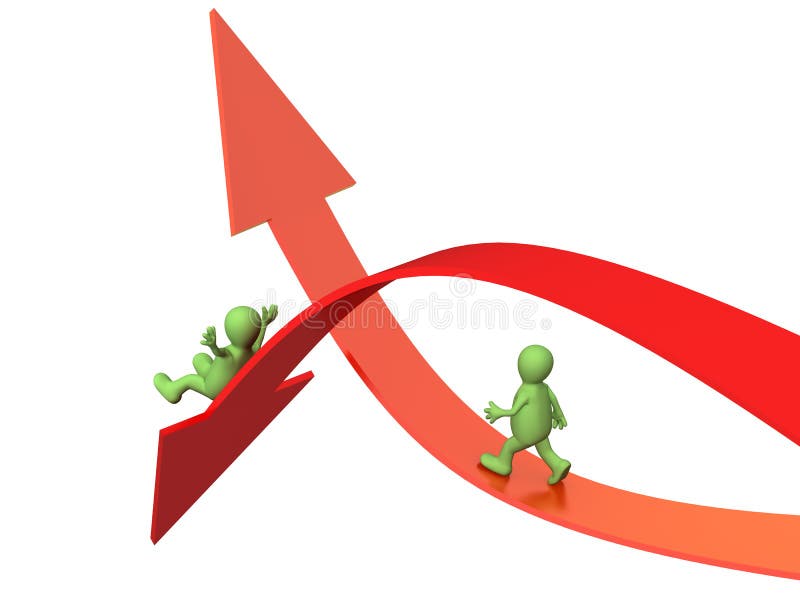 Rise and falling stock illustration. Illustration of fall - 11902083