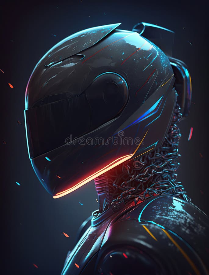 The Rise of Humanoids with Advanced Headgear. Generative AI Stock ...