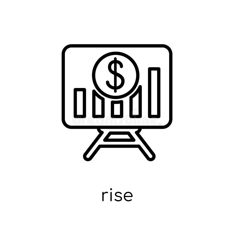 Rise Icon. Trendy Rise Logo Concept on White Background from Sta Stock ...