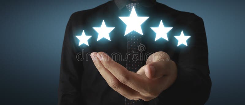 Rise on Increasing Five Stars in Human Hand, Increase Rating Evaluation ...