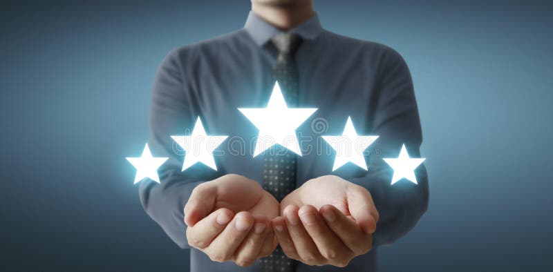 Rise on Increasing Five Stars in Human Hand, Increase Rating Evaluation ...