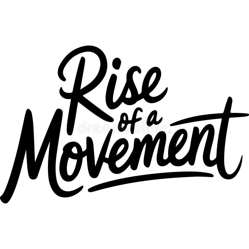 Rise of a Movement Graphic Design Stock Illustration - Illustration of ...